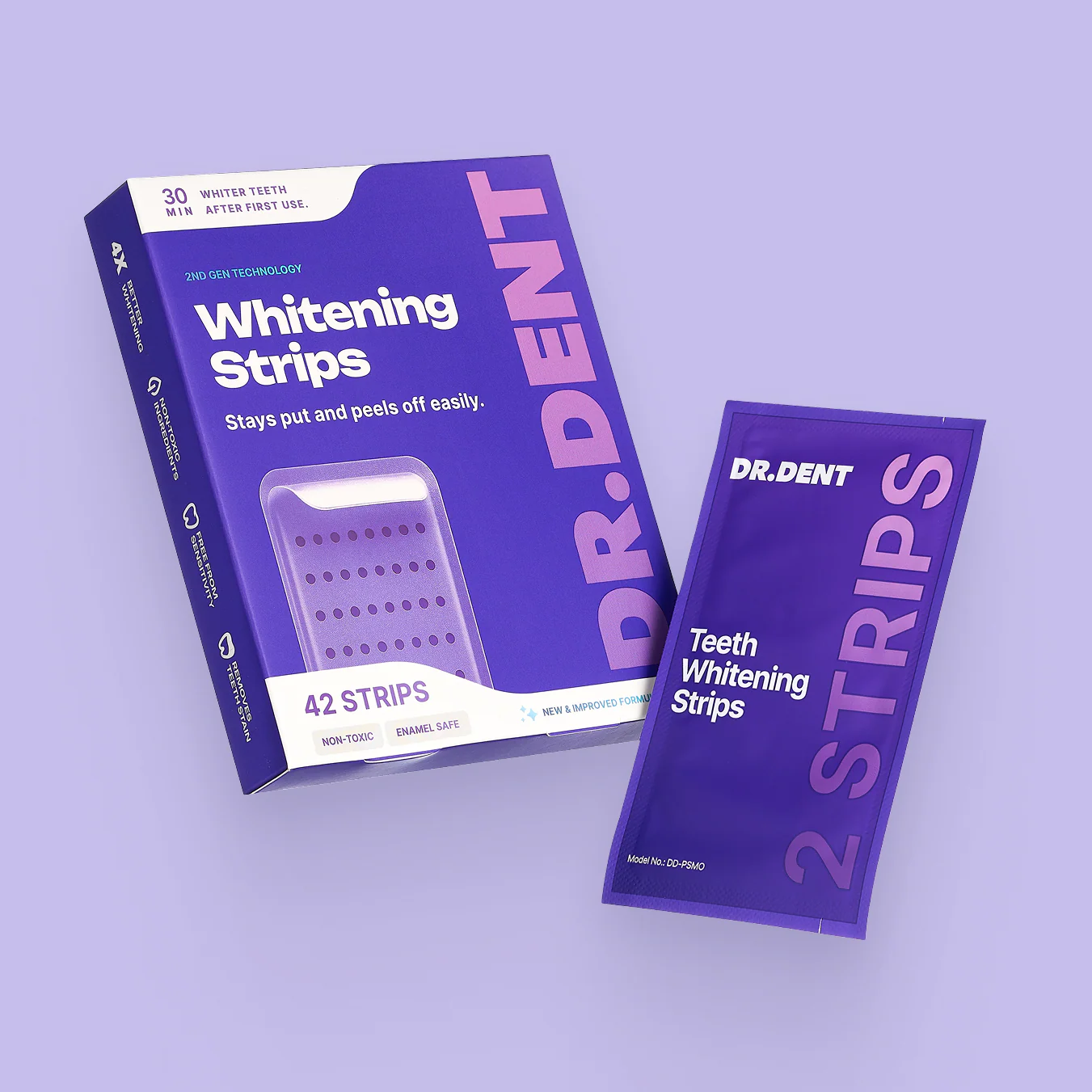 Purple Whitening Strips 42 strips (21 sessions) – Dr Dent